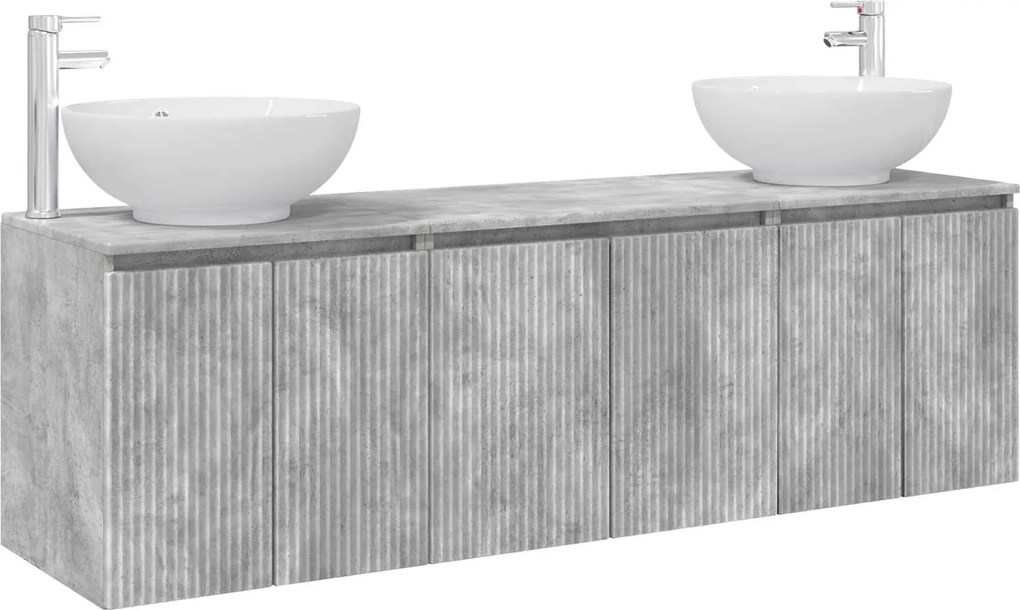 Sada koupelnových skříněk 3 ks Betonově šedá 3405690