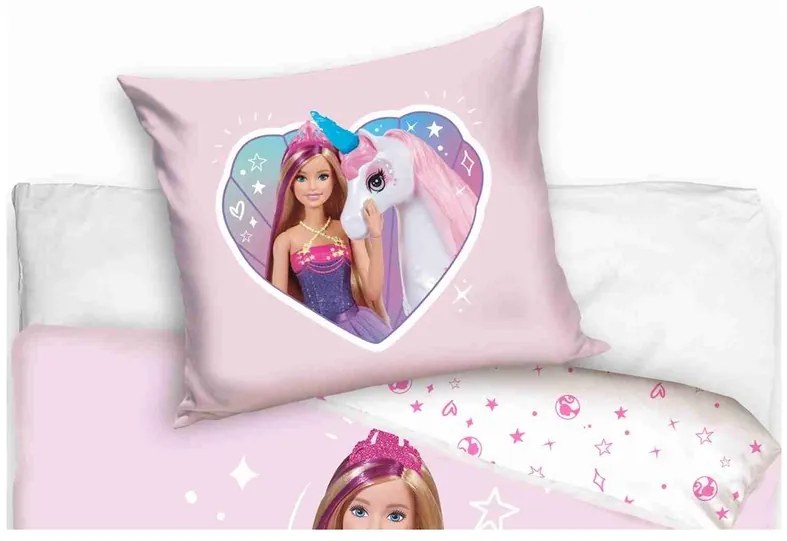 Dětské povlečení bavlna do postýlky Barbie Princezna 100x135+40x60 cm