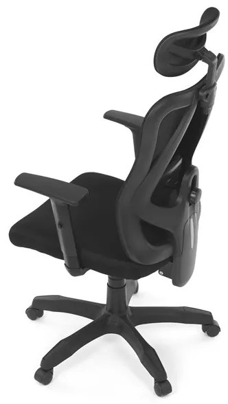 Ergonomická kancelářská židle ORVIN - černá síťovina Barva: černá