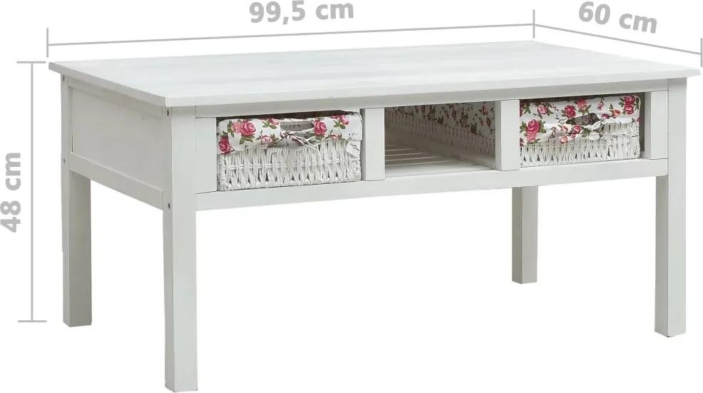 vidaXL Konferenční stolek 99,5 x 60 x 48 cm dřevo [287845] Barva: Vícebarevný