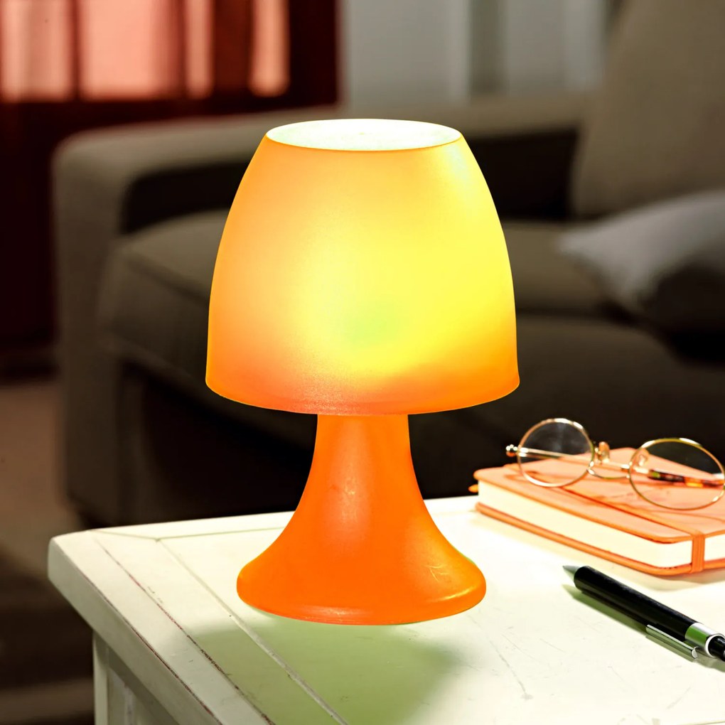 Stolní lampička na 6 LED diod, oranžová - oranžová