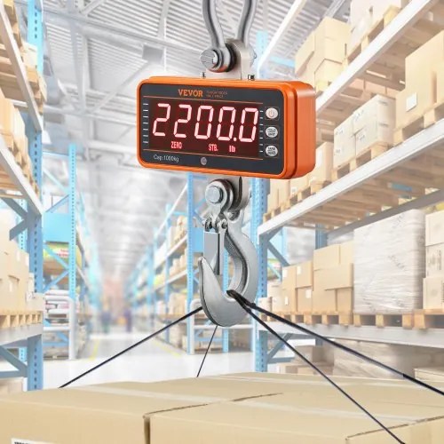 Digitální jeřábová váha, 1000 kg, průmyslová těžká závěsná váha s dálkovým ovládáním
