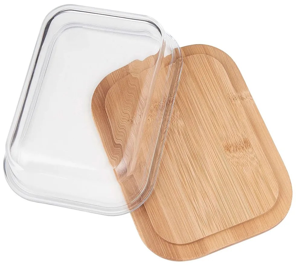 BAMBOO Dóza na máslo se skleněným víkem