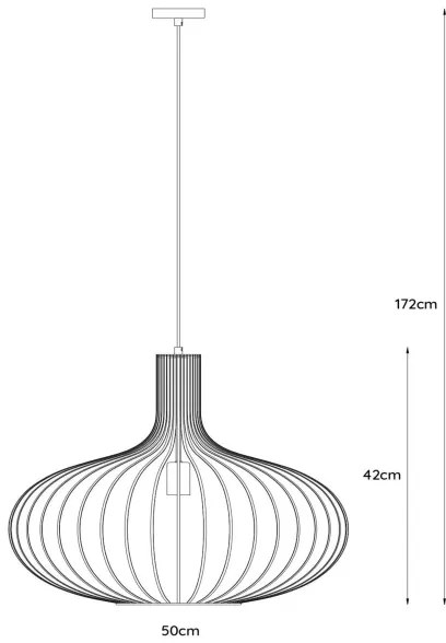 Lucide 78374/50/30 - Závěsné svítidlo MANUELA 1xE27/60W/230V černé 50 cm