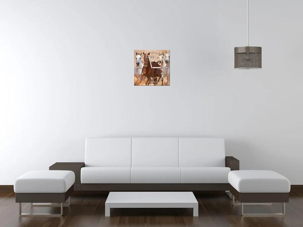 Gario Obraz s hodinami Cválající koně Rozměry: 60 x 40 cm