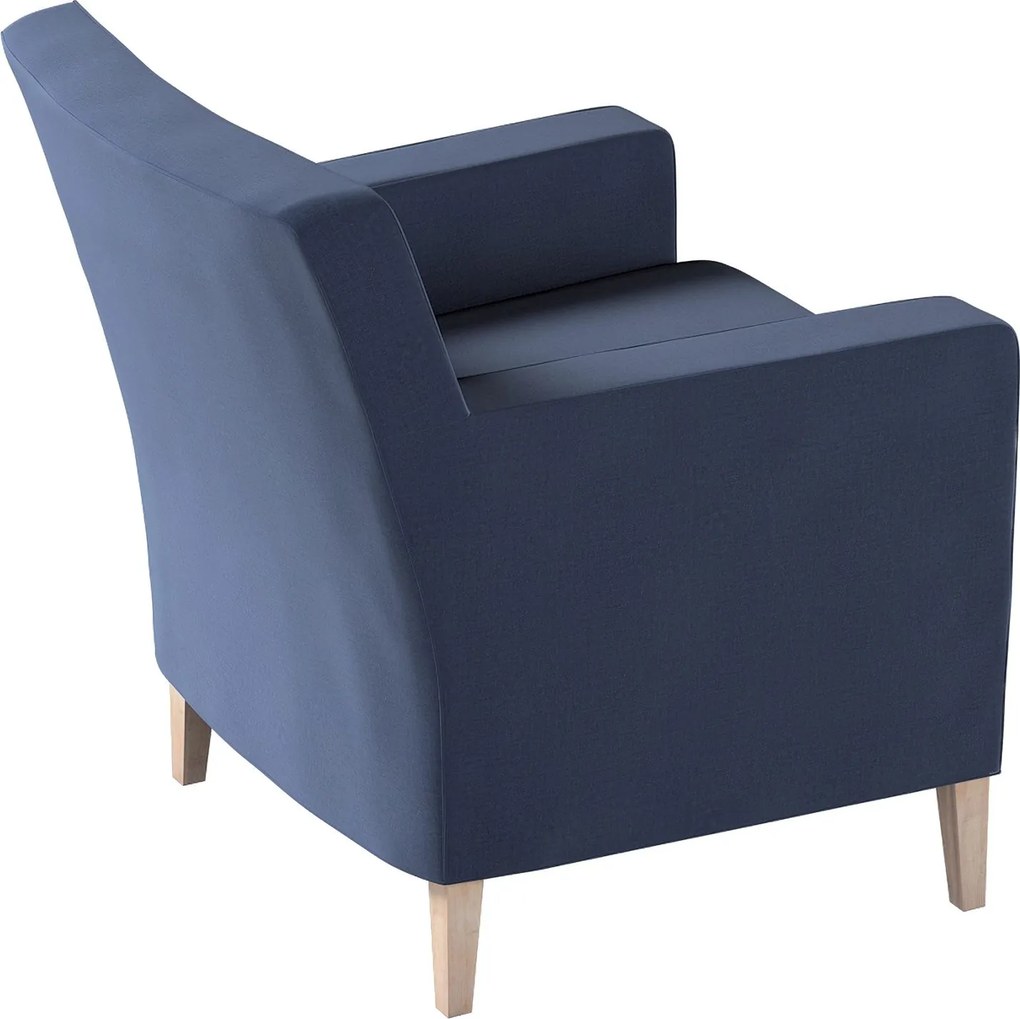 Potah na křeslo IKEA Karlstad barva tmavě modrá látka sametová
