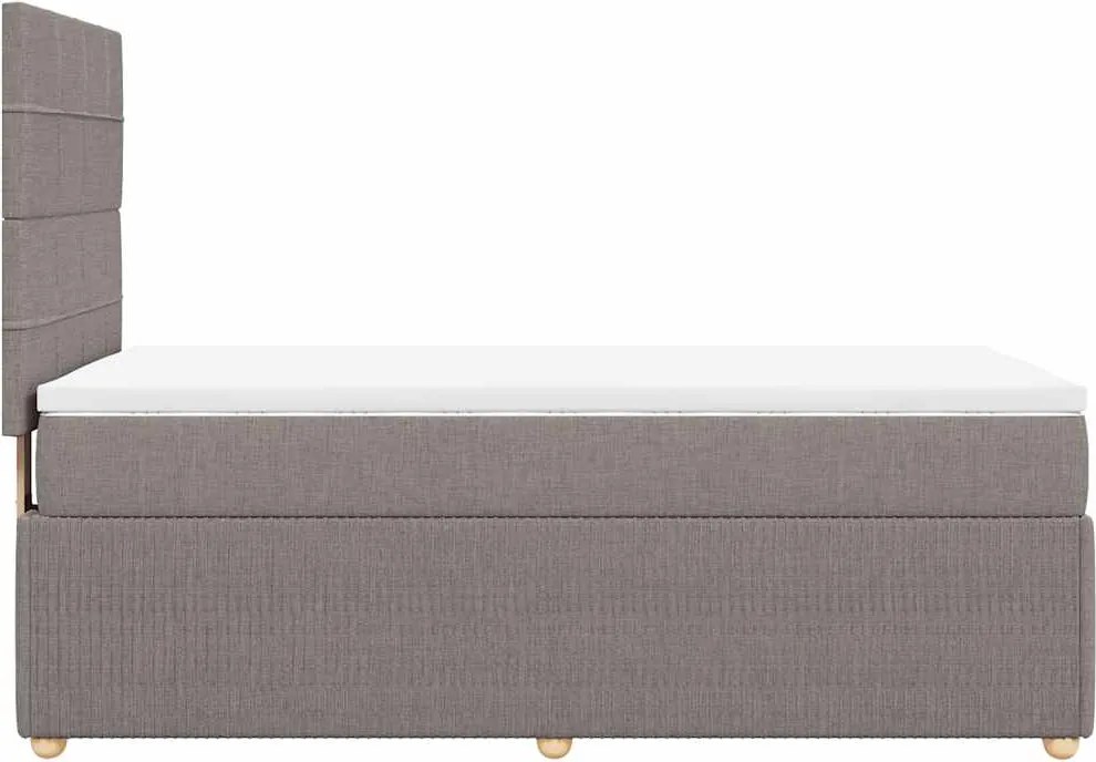 Box spring postel s matrací taupe 90x200 cm textil 3294243