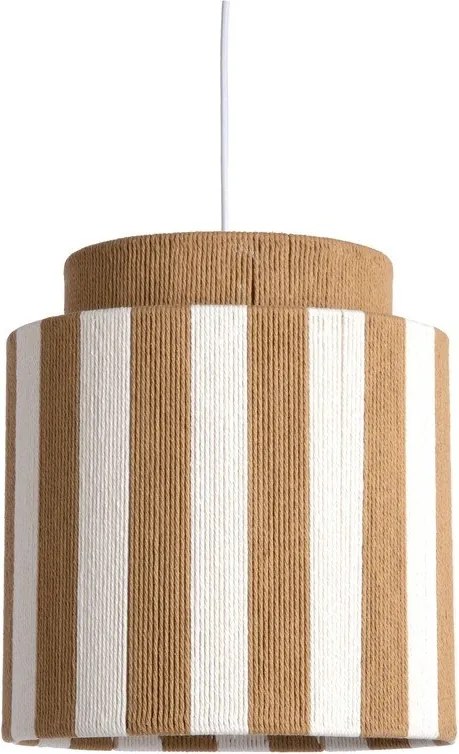 Bílé/v přírodní barvě provazové závěsné svítidlo ø 30 cm Vienna Stripes – Leitmotiv