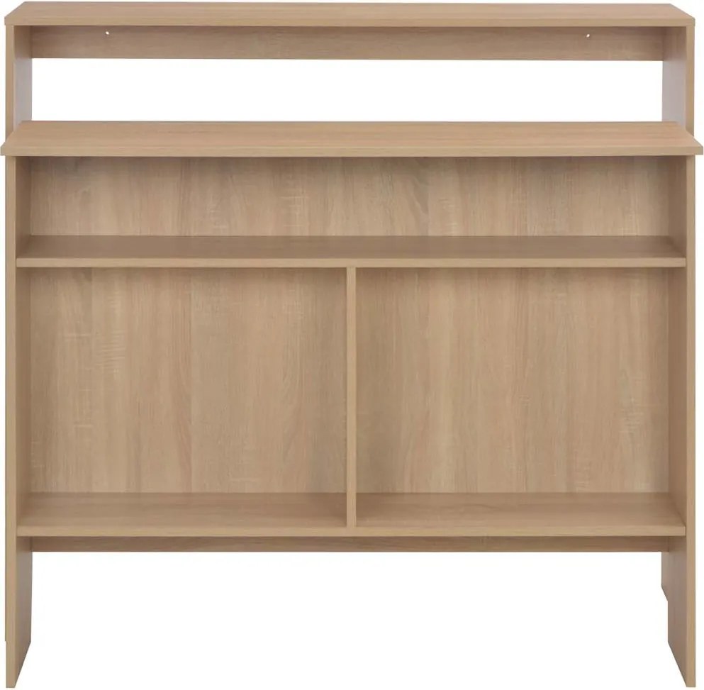 Barový stůl se 2 stolními deskami dub 130 x 40 x 120 cm 280219