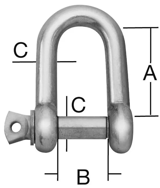 D-třmen 21 x 12 x 6 nerez 1 ks