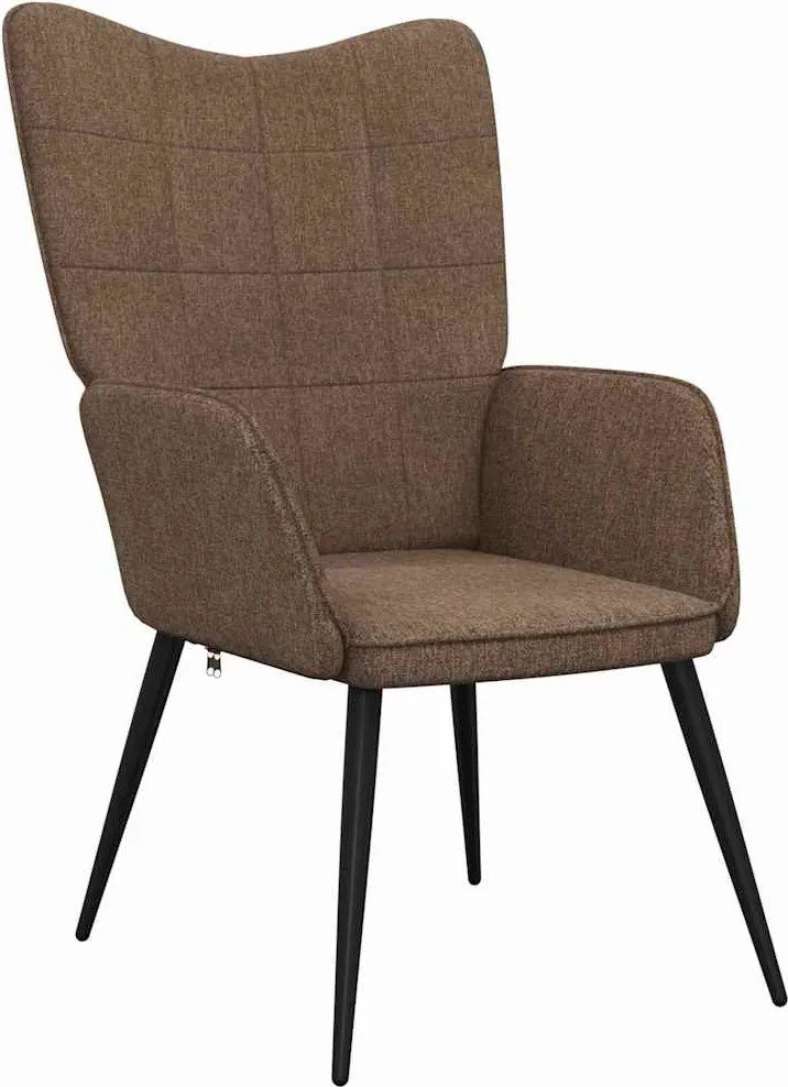 Relaxační židle hnědá textil 327944