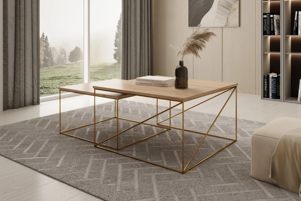 ADRK Furniture Konferenční stolek 2v1 Licco CT-LIC-G-S