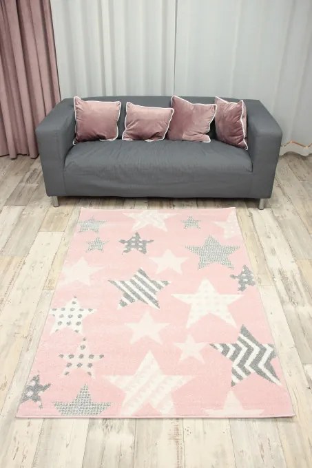 Dětský koberec Kiddy E330A-SFS32 růžový