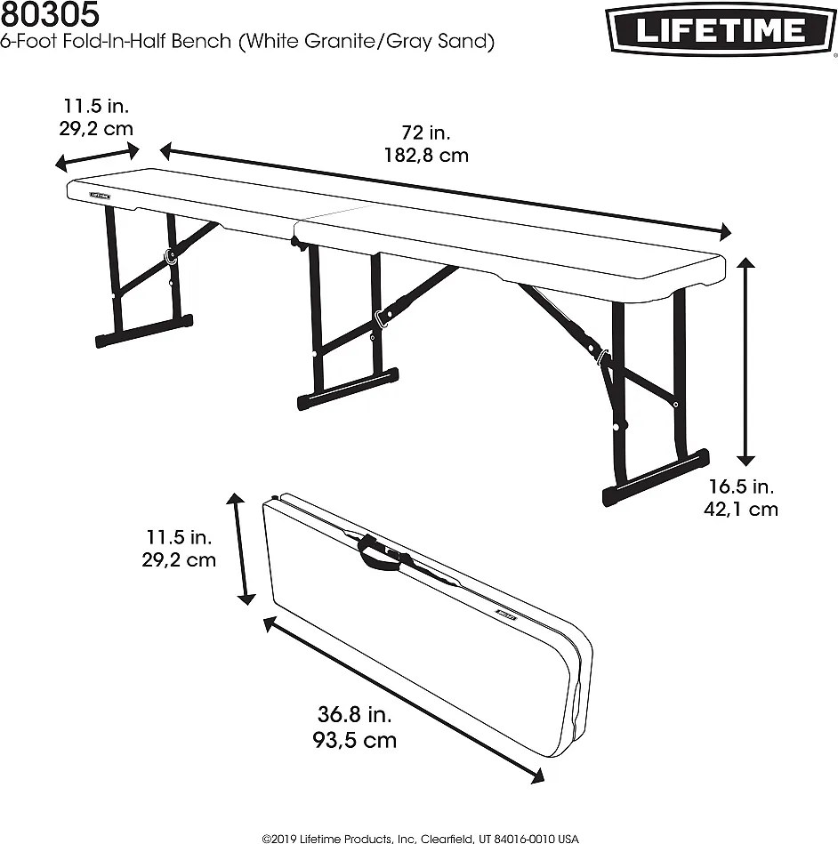 LANIT PLAST, s.r.o. skládací lavice 180 cm LIFETIME 80305 LG1023