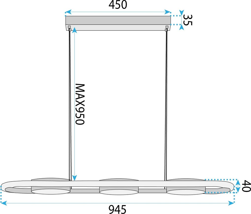 Toolight Rea, Stropní svítidlo G135-CP GOLD, OSW-02611