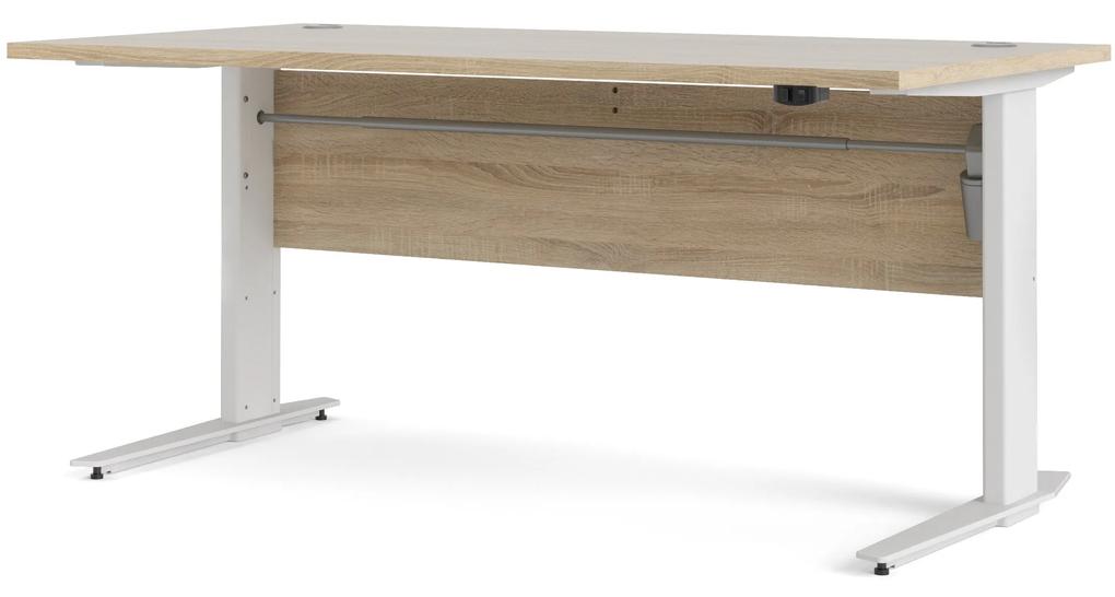 Kancelářský stůl s elektrickým polohováním Prima 80400/318 dub sonoma/bílé nohy