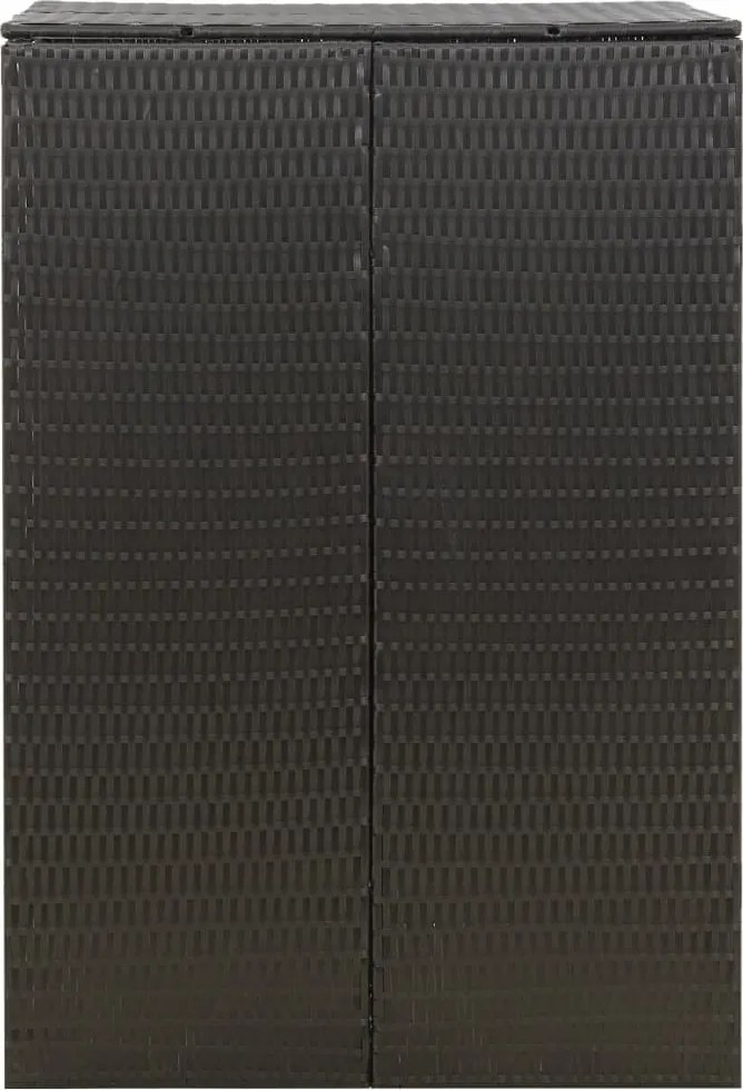 vidaXL Přístřešek na popelnici 70 x 80 x 117 cm polyratan [319860] Barva: Černá