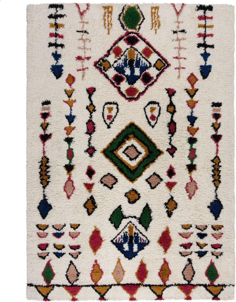 Flair Rugs, Kusový koberec Moroccan Fes Shaggy Multi, 200x290, vícebarevná, ložnice