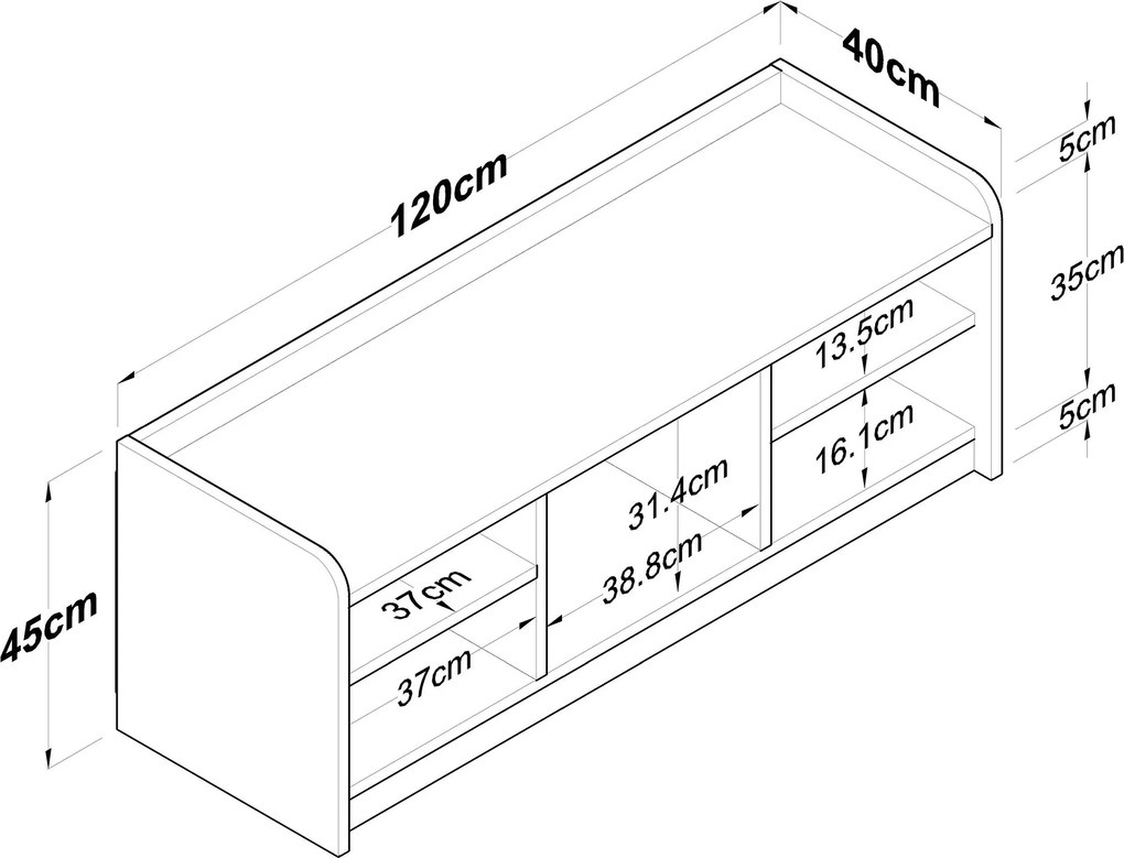 VESTONE botník, bílá/ořech