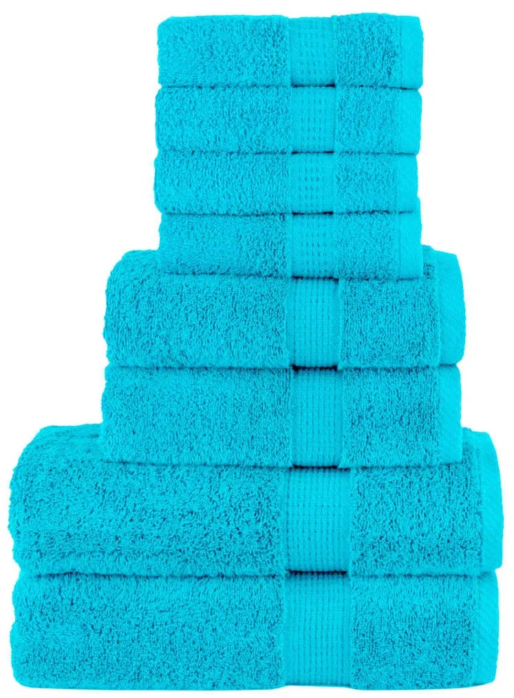 8dílná sada ručníků Premium SOLUND tyrkysová 600 g/m² 137549