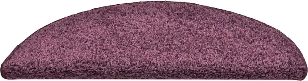 Schodové rohože 15 ks 56 x 17 x 3 cm tmavě fialové půlkulaté 322384