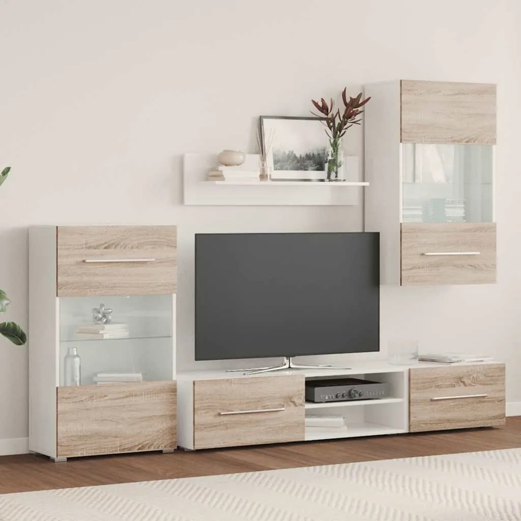 5dílná TV stolky s LED osvětlením dub sonoma kompozit 3324231