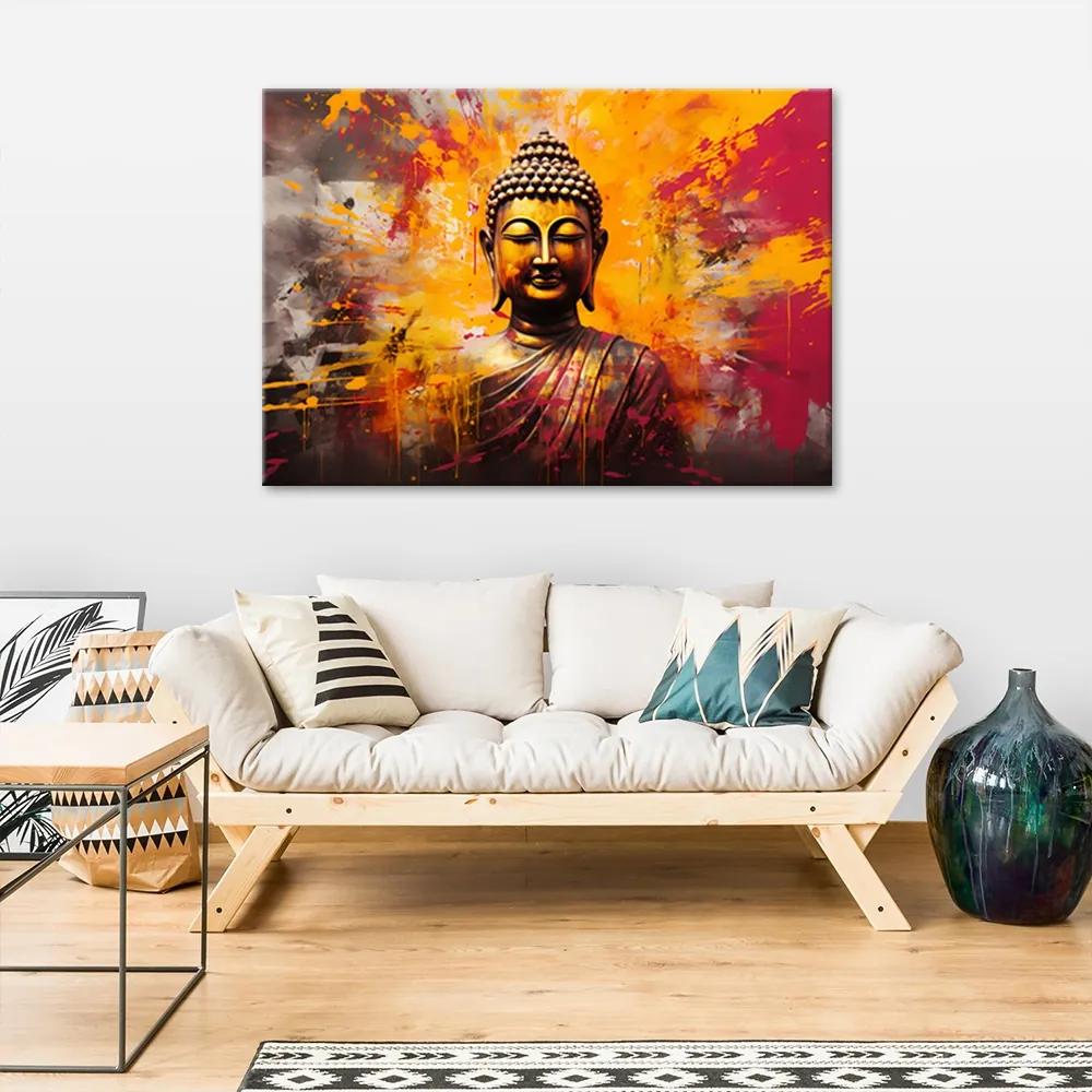 Obraz na plátně, abstraktní buddha zen - 60x40 cm
