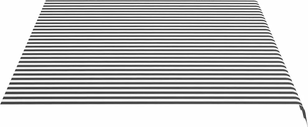Náhradní plachta na markýzu antracitová a bílá 400 x 300 cm polyesterová 311987