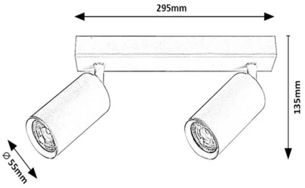 Rabalux 2082 - Stropní bodové svítidlo SOLO 2xGU10/25W/230V bílá