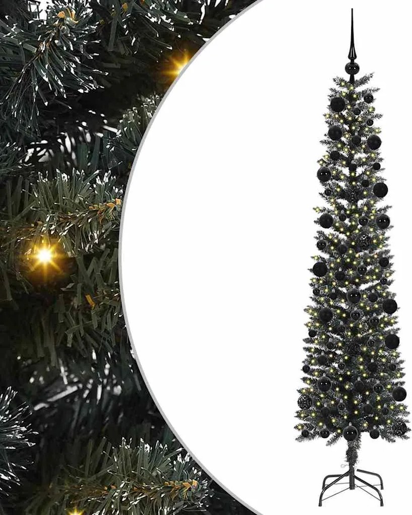 Umělý vánoční stromeček Zelená 210 cm PVC, plast a ocel 3395953