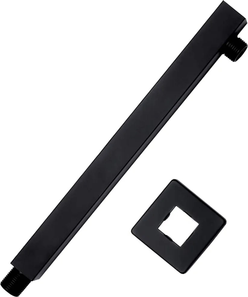 Podpůrné rameno do sprchy hranol nerezová ocel 201 černé 30 cm 147731