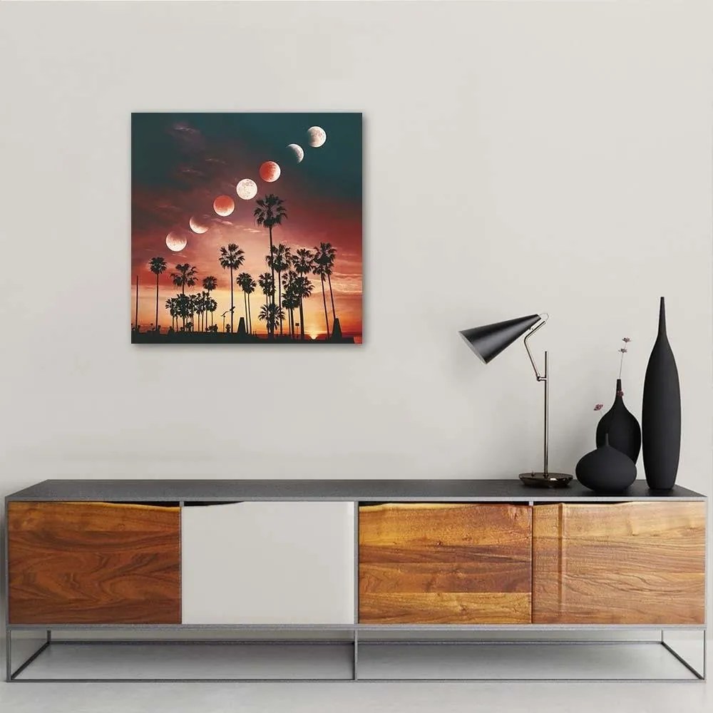 Gario Obraz na plátně Fáze Měsíce v Kalifornii - Rokibul Hasan Rozměry: 30 x 30 cm