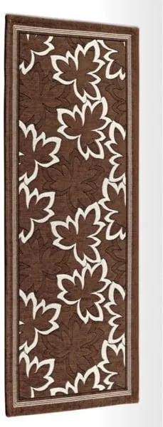 Hnědý vysoce odolný kuchyňský koberec Floorita Maple Marrone, 55 x 240 cm
