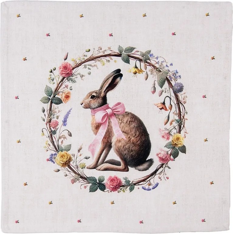 6ks ubrousek zajíc s květy Easter Whispers Collection - 40*40 cm