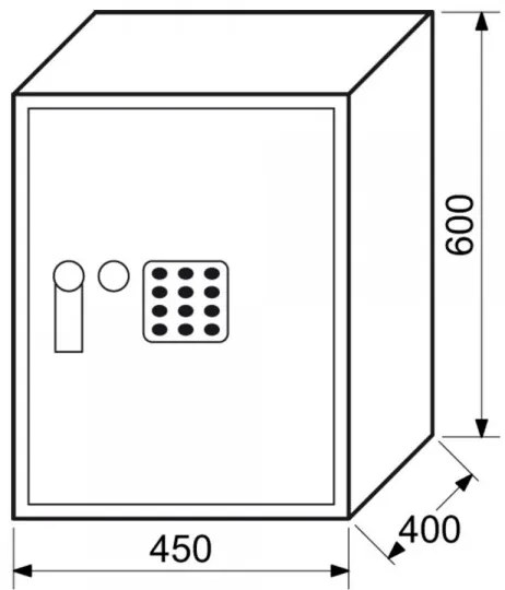 Nábytkový sejf RS 60, elektronický zámek