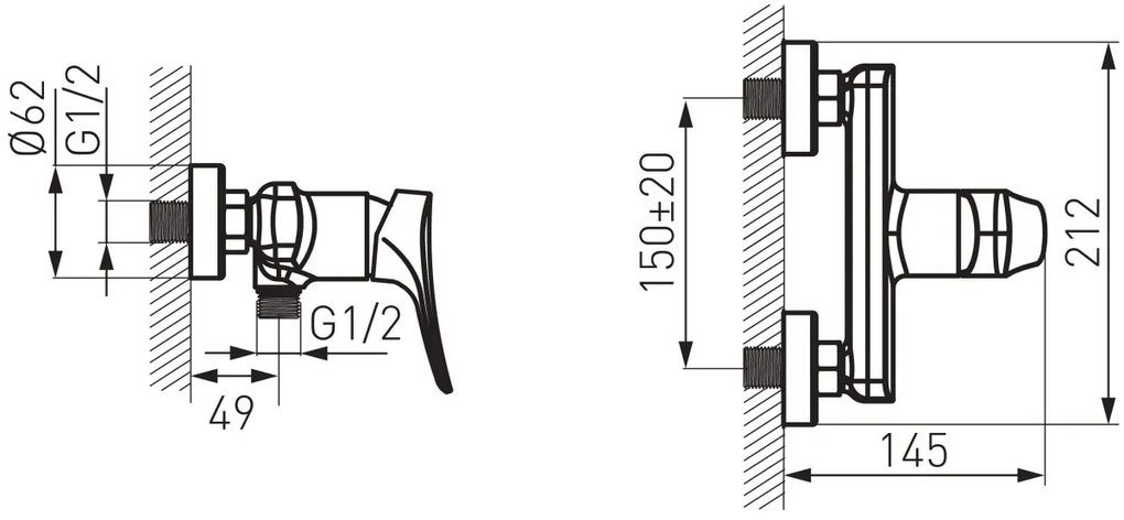 F-Design Brezza, sprchová baterie bez sprchové sady, chrom lesklý, FD1-BRZ-7-11