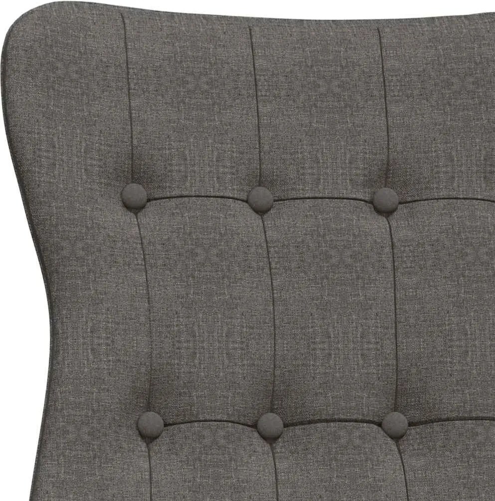 Relaxační židle tmavě šedá textil 341269