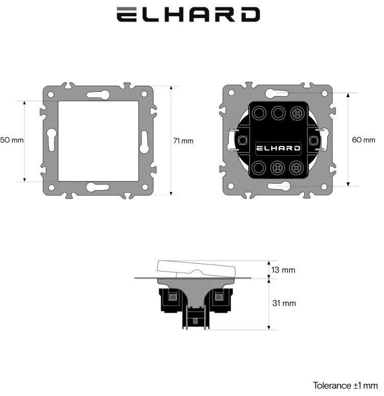 Elhard Vypínač Royal č.6 střídavý, bílý YK1306W