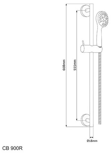 EBS Sprchový set 60 cm, 5 jet S_SK060