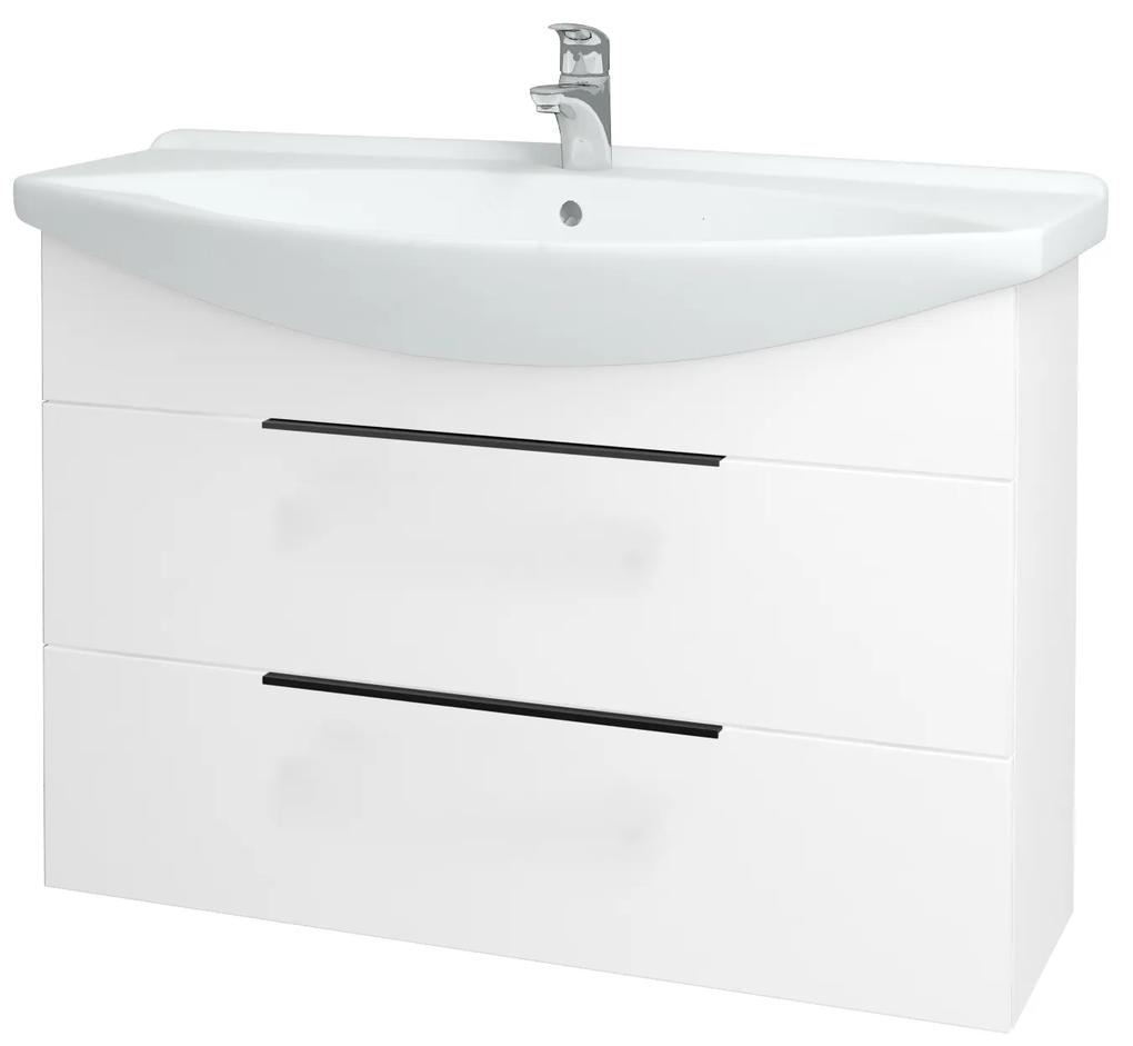 Dřevojas Koupelnová skříň TAKE IT SZZ2 105 Varianta: N01 Bílá lesk / Úchytka T01 / D14 Basalt
