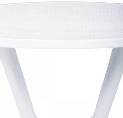 Jídelní stůl kulatý bílý plastový 65 cm DT-X7007 WT