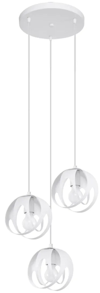 Sollux Lighting Závěsné svítidlo TULOS 3P bílé