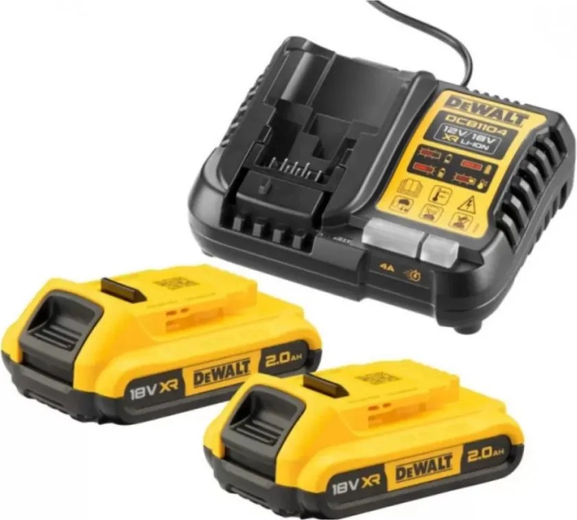 DeWALT 18V XR - sada (2x 2,0 Ah akumulátor + nabíječka 12-18V XR Li-Ion)