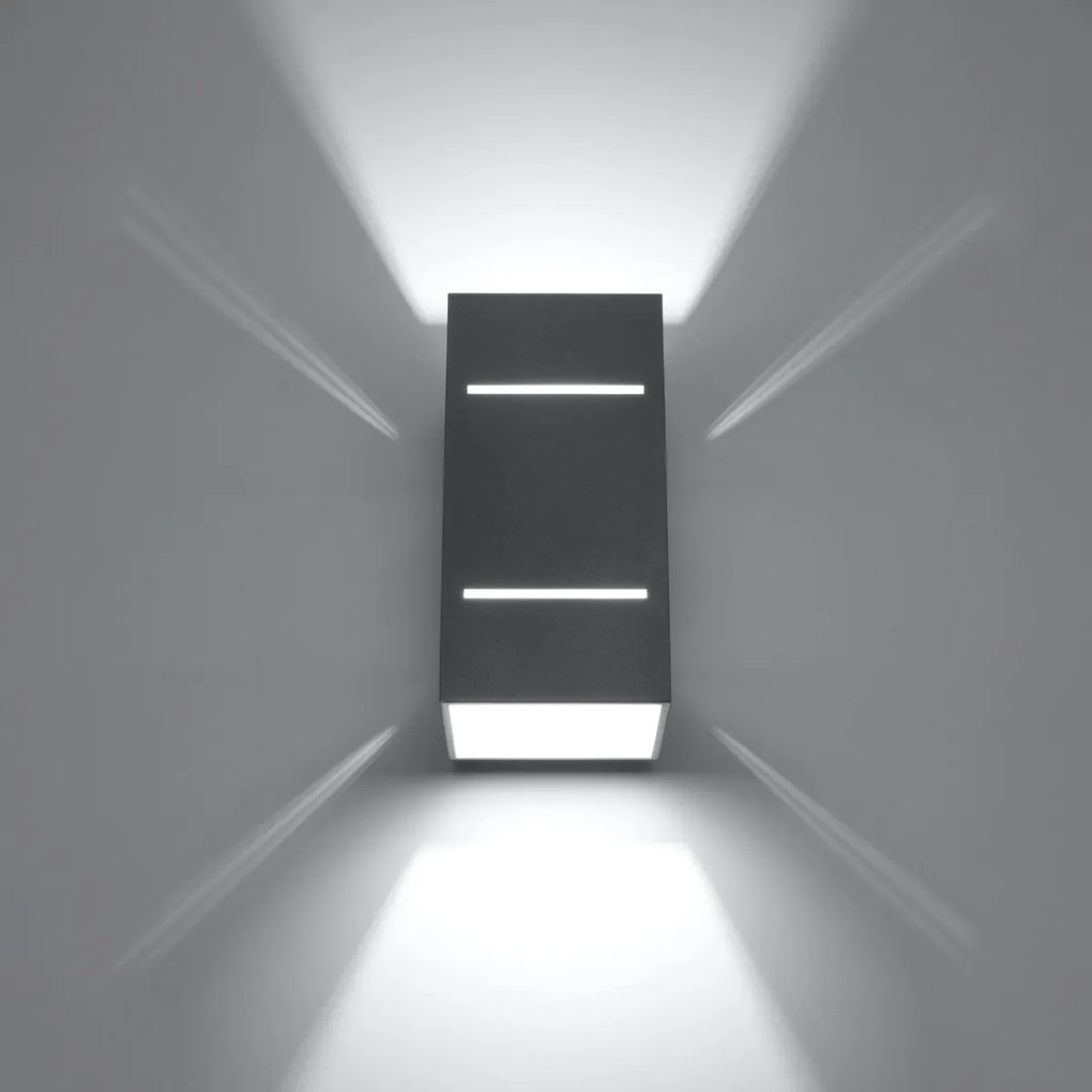 Sollux Lighting Nástěnné svítidlo BLOCCO šedé