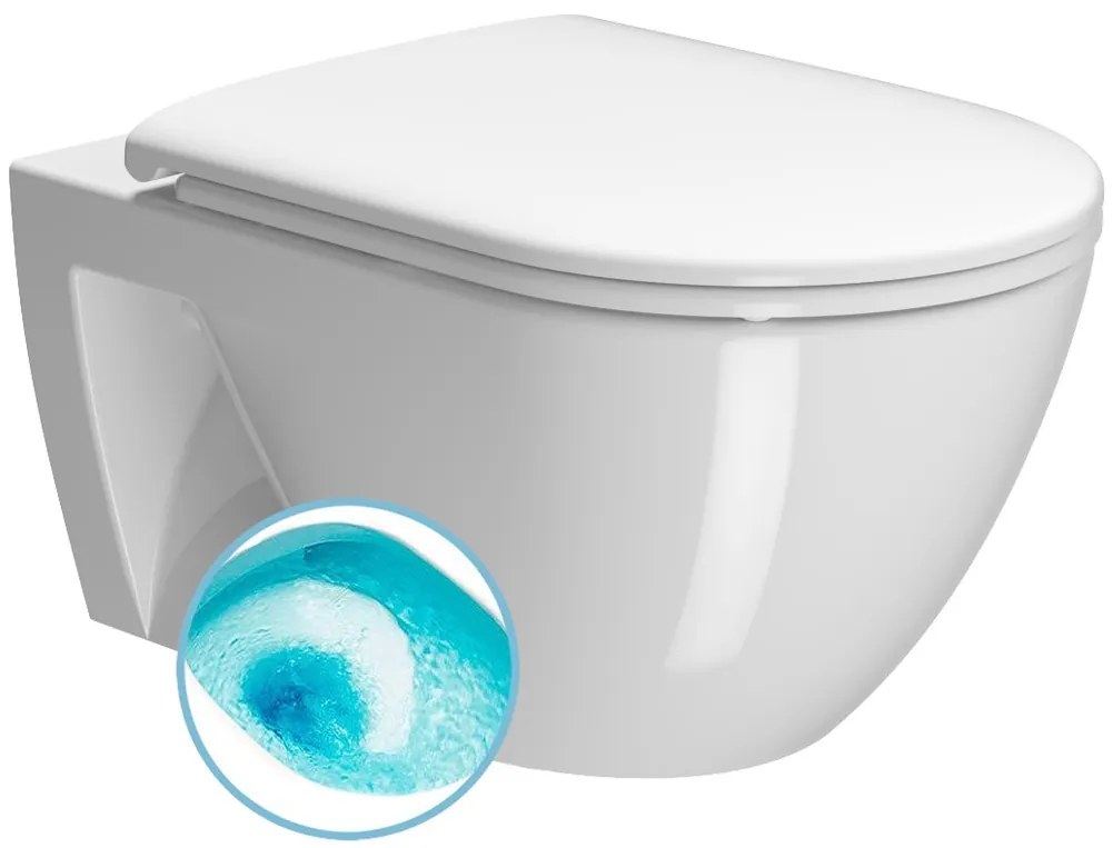 GSI GSI, PURA ECO závisná WC mísa, Swirlflush, 55x36 cm, bílá ExtraGlaze, 880711