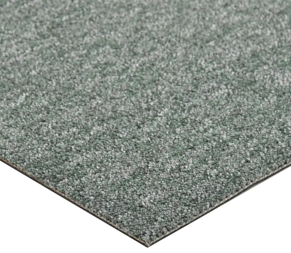 Kobercové podlahové dlaždice 20 ks 5 m² 50 x 50 cm zelené,  147313