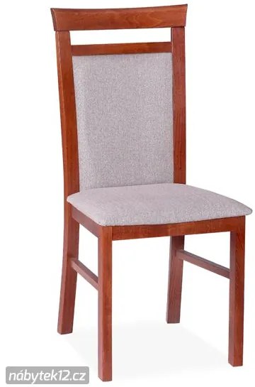 Komfortní jídelní židle Juliet, masiv buku, jabloň / látka 867, 43x95x42 cm