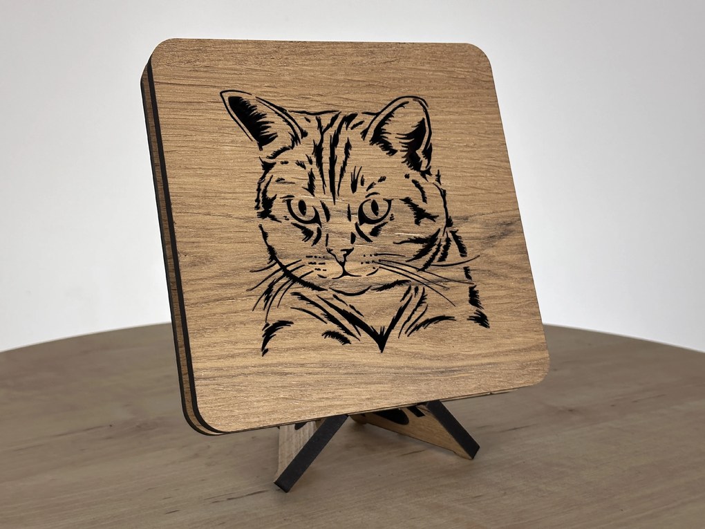 Li-Go "Kočka" lampa 19x19cm provedení povrchu: dub světlý