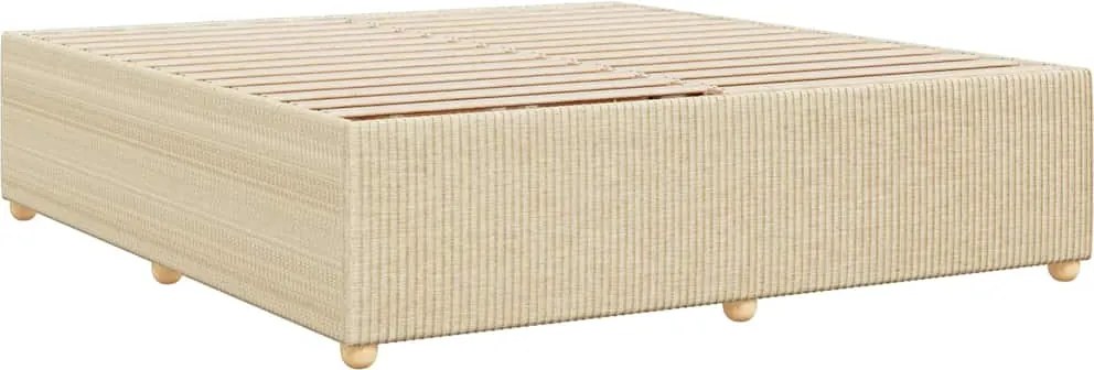 Rám postele bez matrace krémový 200 x 200 cm textil 3284968