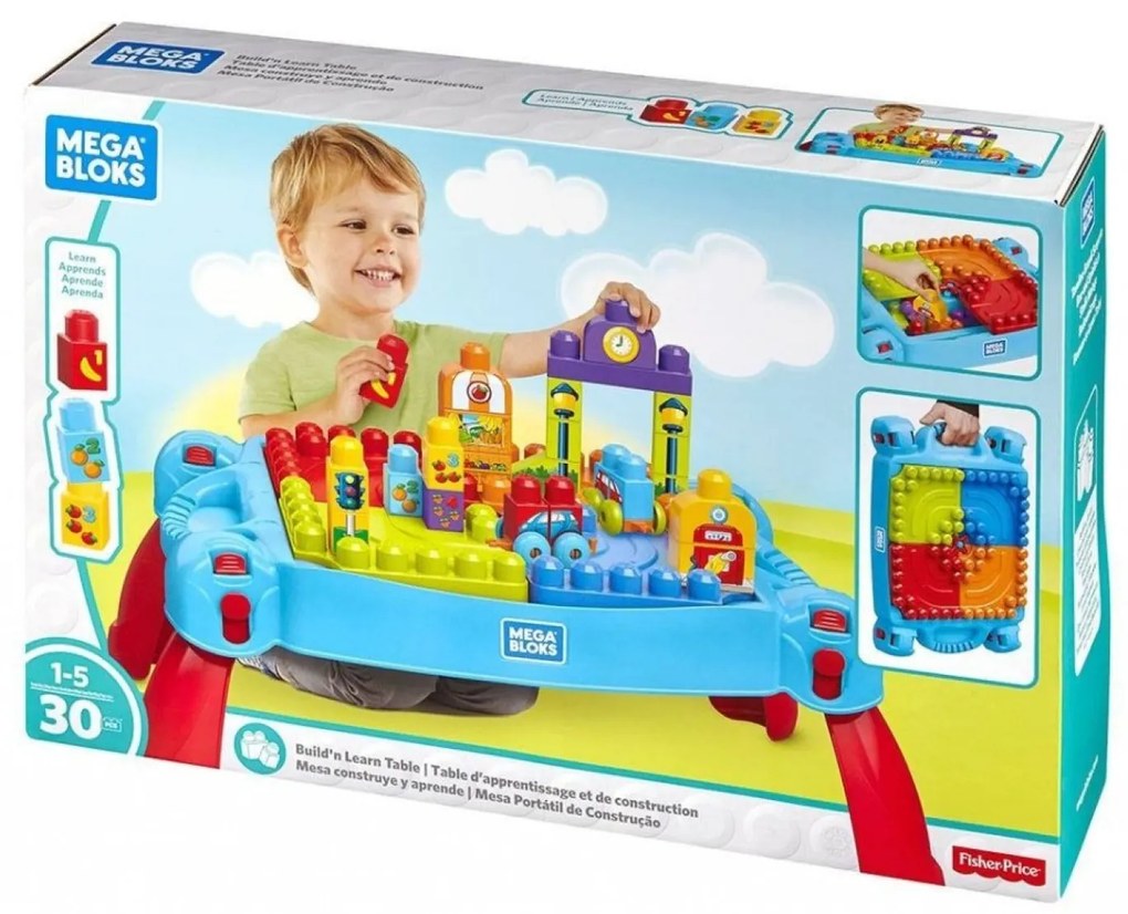 Mega bloks first builders pracovna malého stavitele 30 dílů modrá